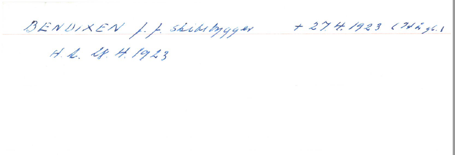 J. J. Bendixen f. 1849 - d. 27. april 1923 - Horsens Leksikon